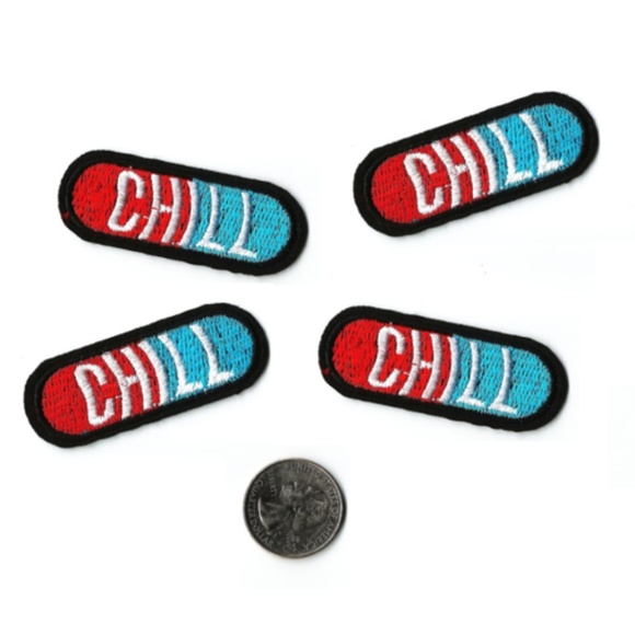 Accessories | New Chill Pill Patches Iron On Adhesive Badges | Poshmark